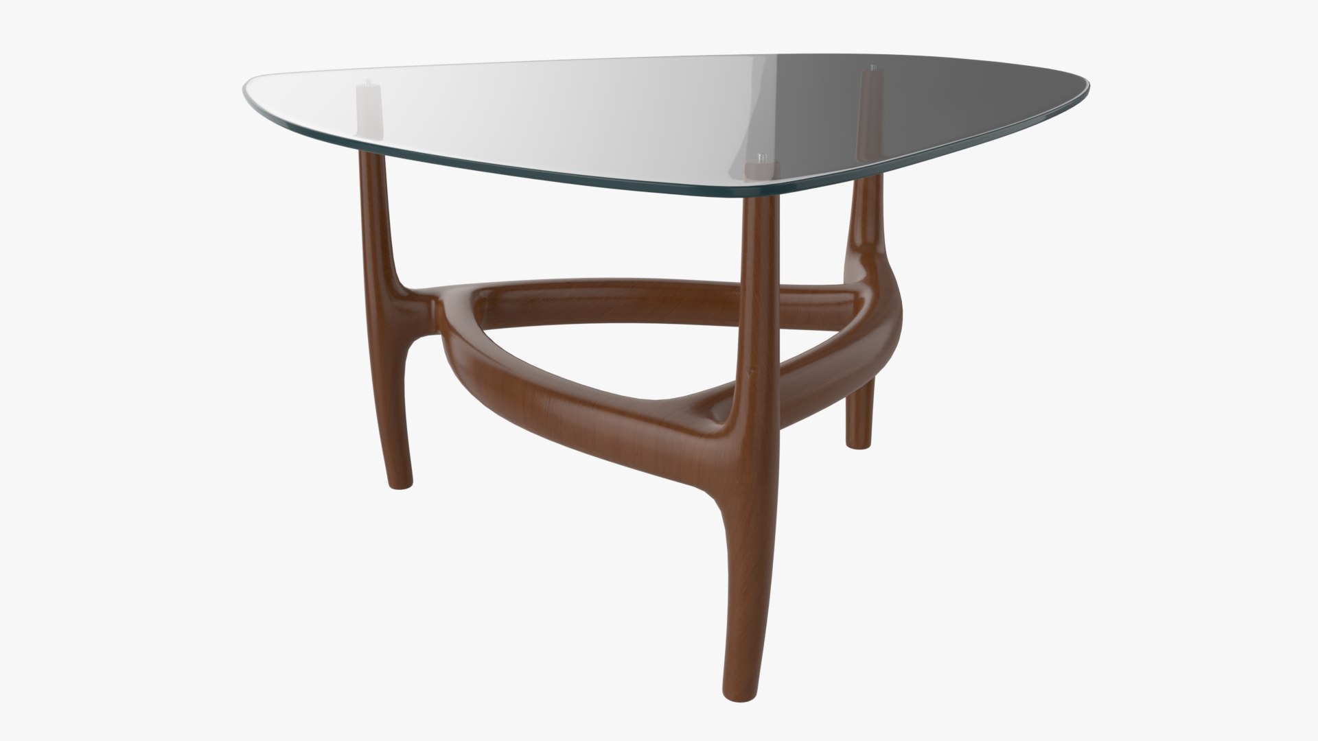 3D Triangular Coffee Table With Glass Top - TurboSquid 2314412