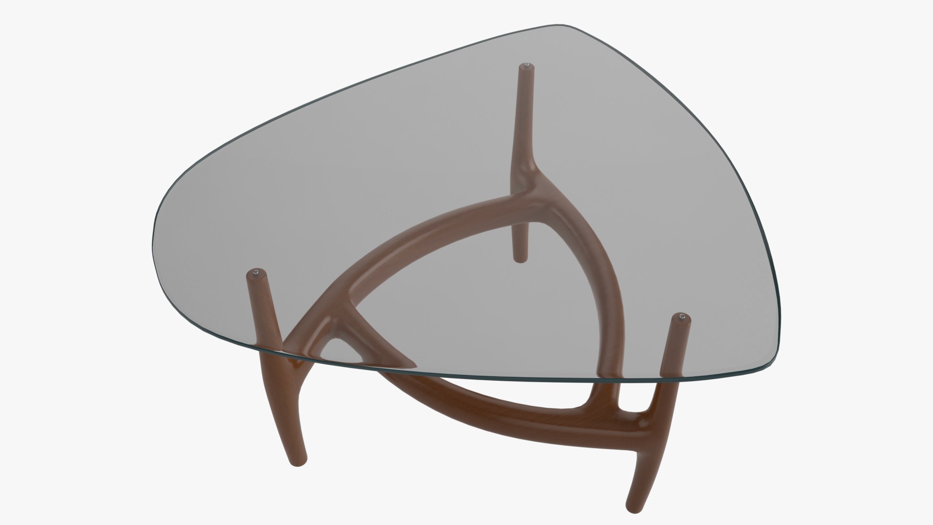 3D Triangular Coffee Table With Glass Top - TurboSquid 2314412