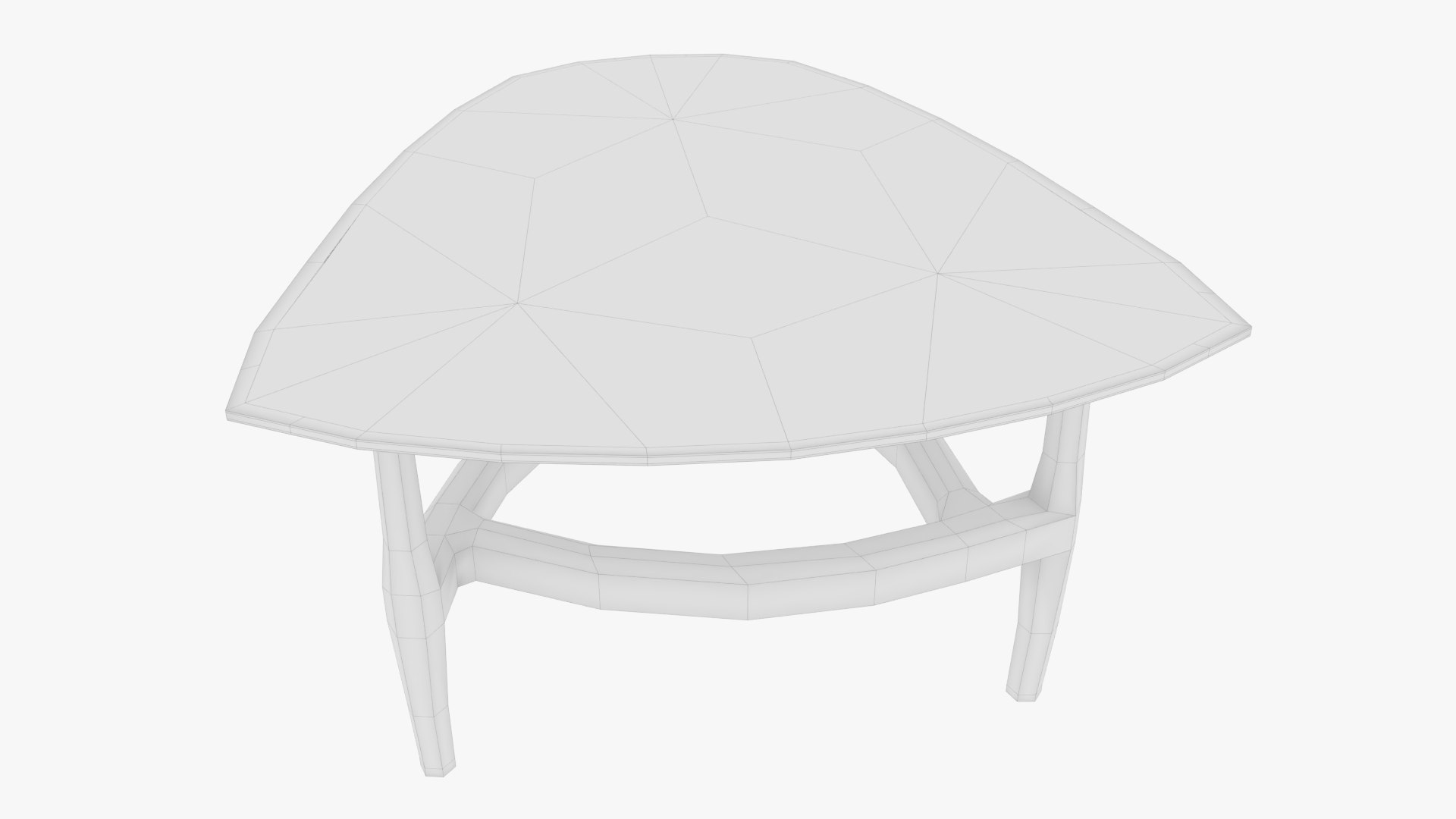 3D Triangular Coffee Table With Glass Top - TurboSquid 2314412