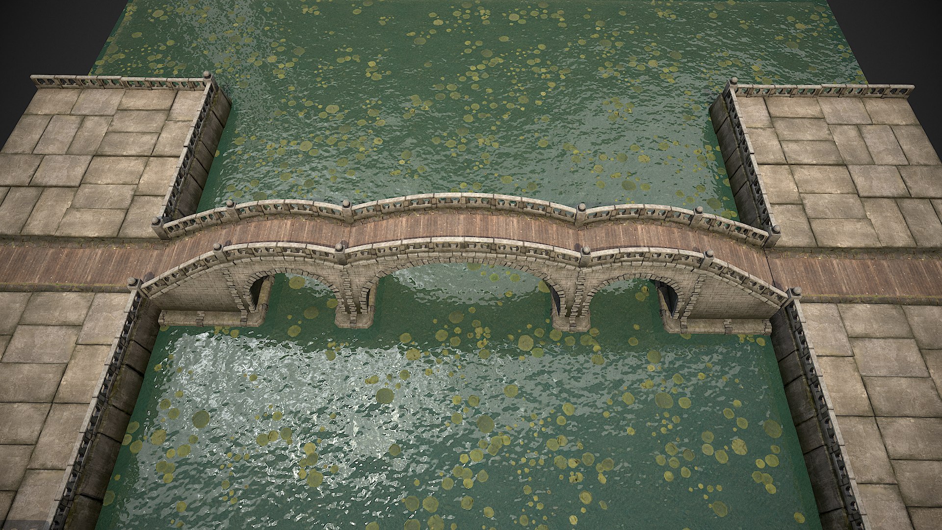 3D Stone Bridge With Embankment Model - TurboSquid 1815185