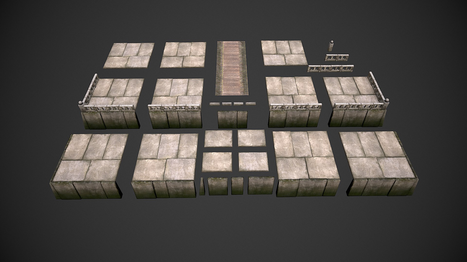 3D Stone Bridge With Embankment Model - TurboSquid 1815185