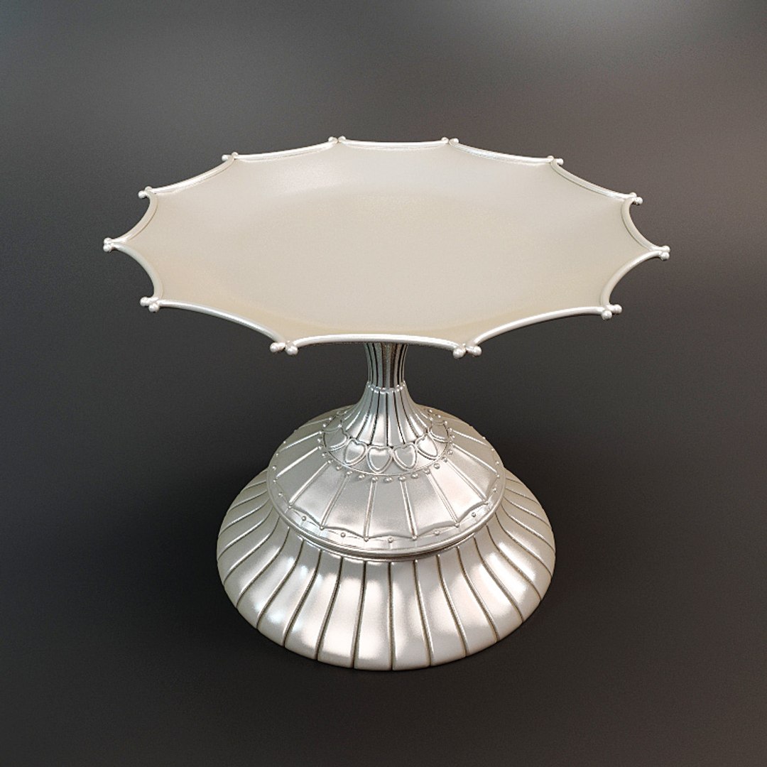 Shiny Silver Metal Plate 3d Model