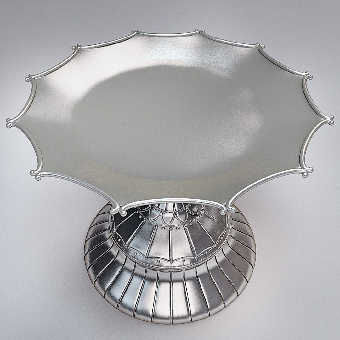 Shiny Silver Metal Plate 3d Model