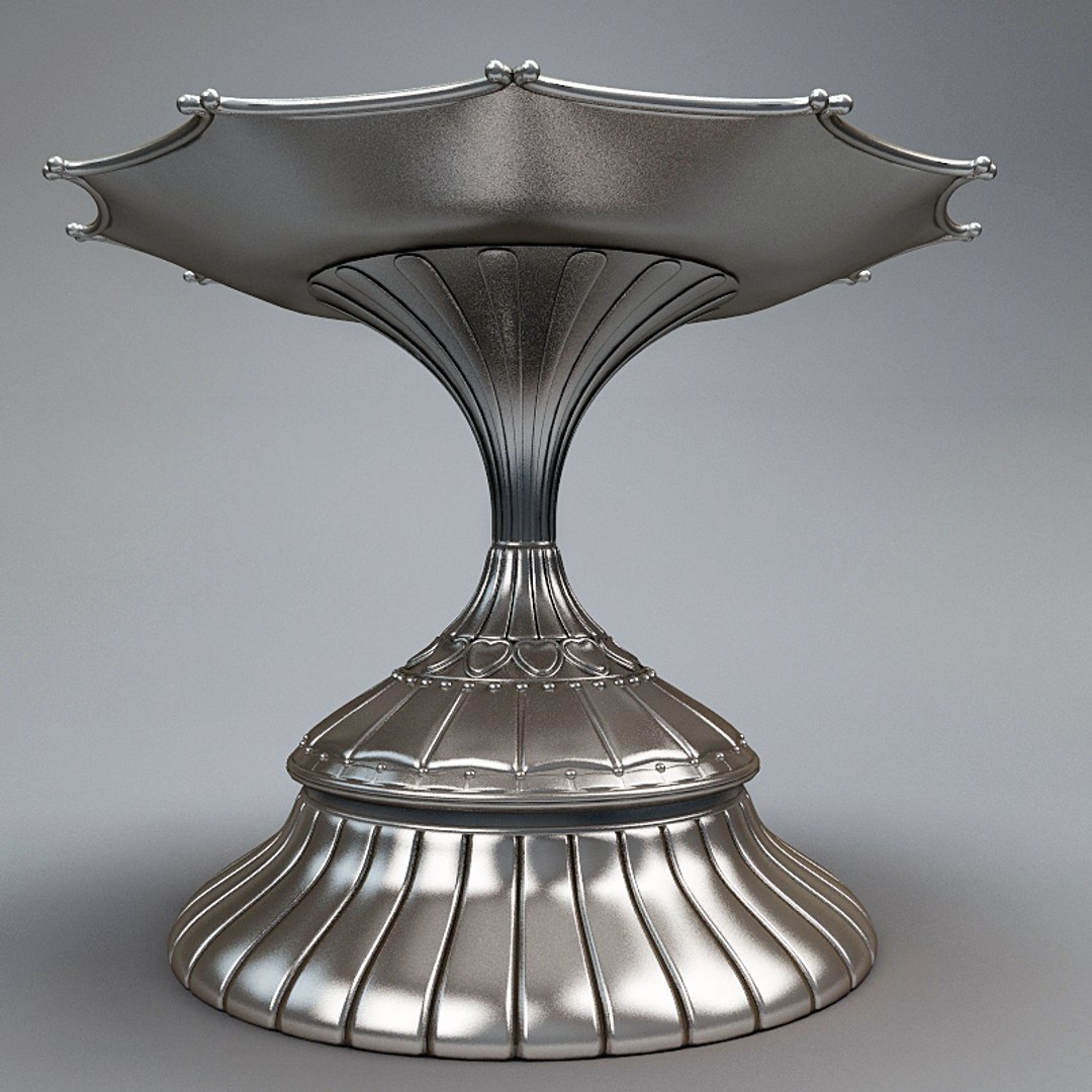 Shiny Silver Metal Plate 3d Model