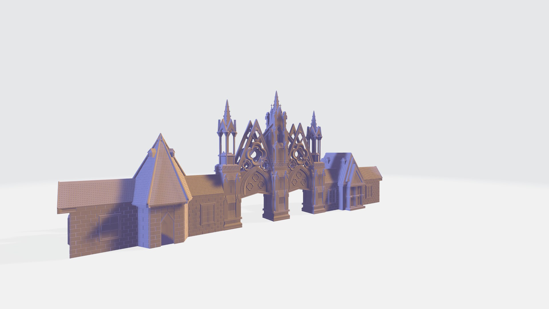 3D Gothic Castle Build Model - TurboSquid 1688081