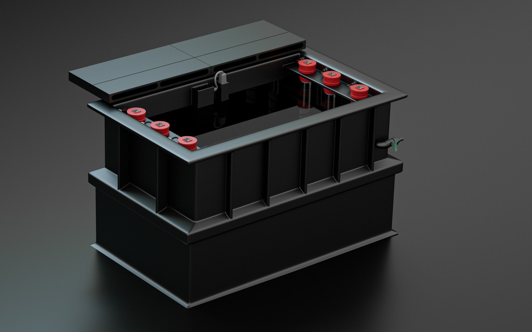Industrial Galvanic Bath With Galvanic Heater 3D Model - TurboSquid 2012294