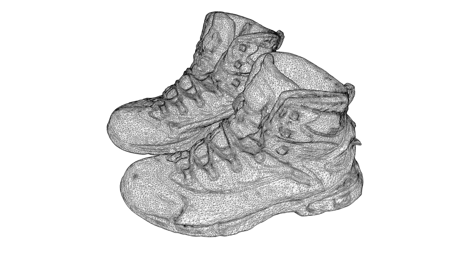 Old Hiking Boots 3D Model - TurboSquid 2199510