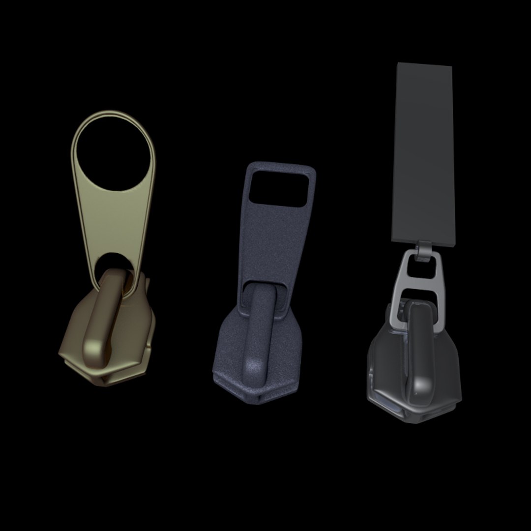 3d Zippers Zipping Model