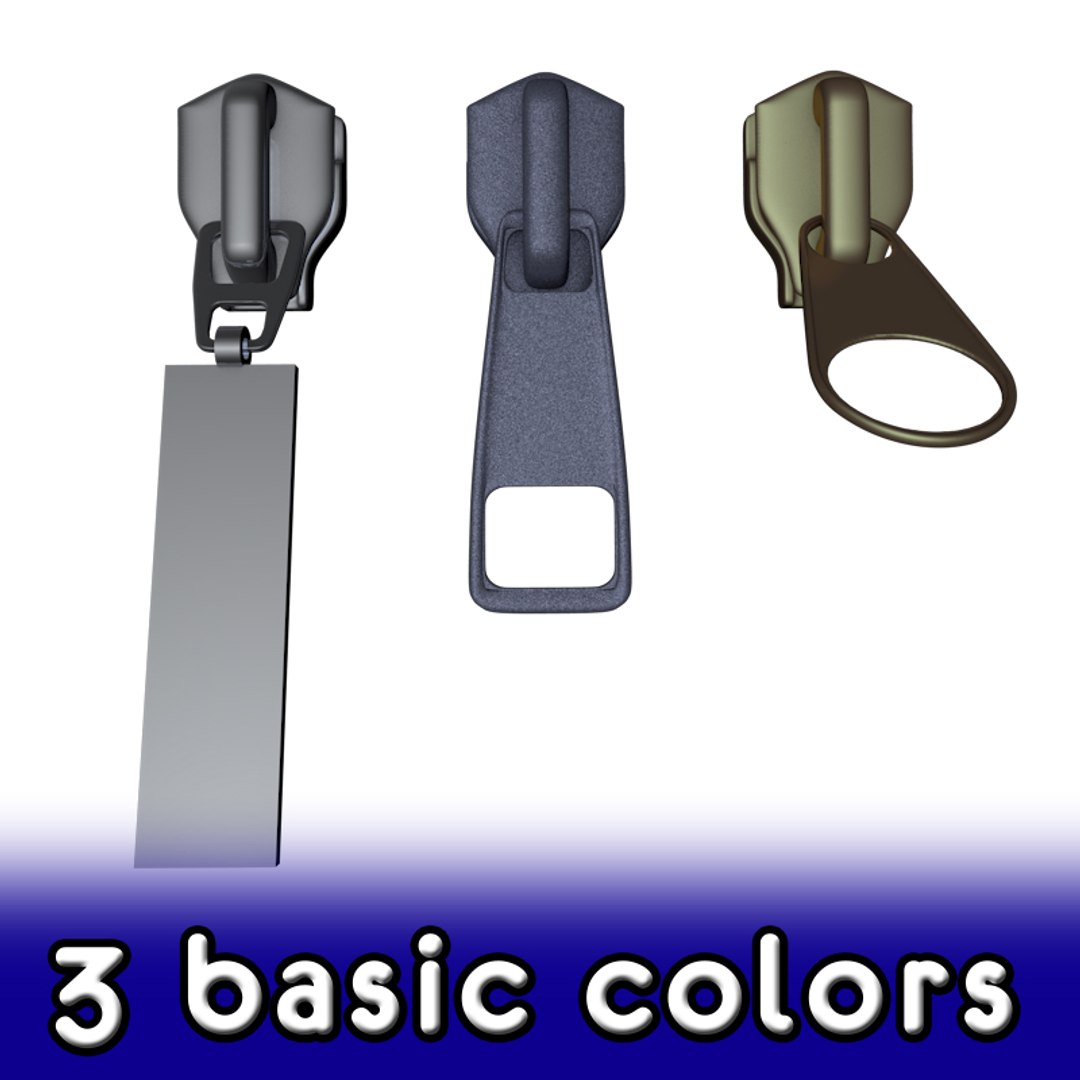 3d Zippers Zipping Model