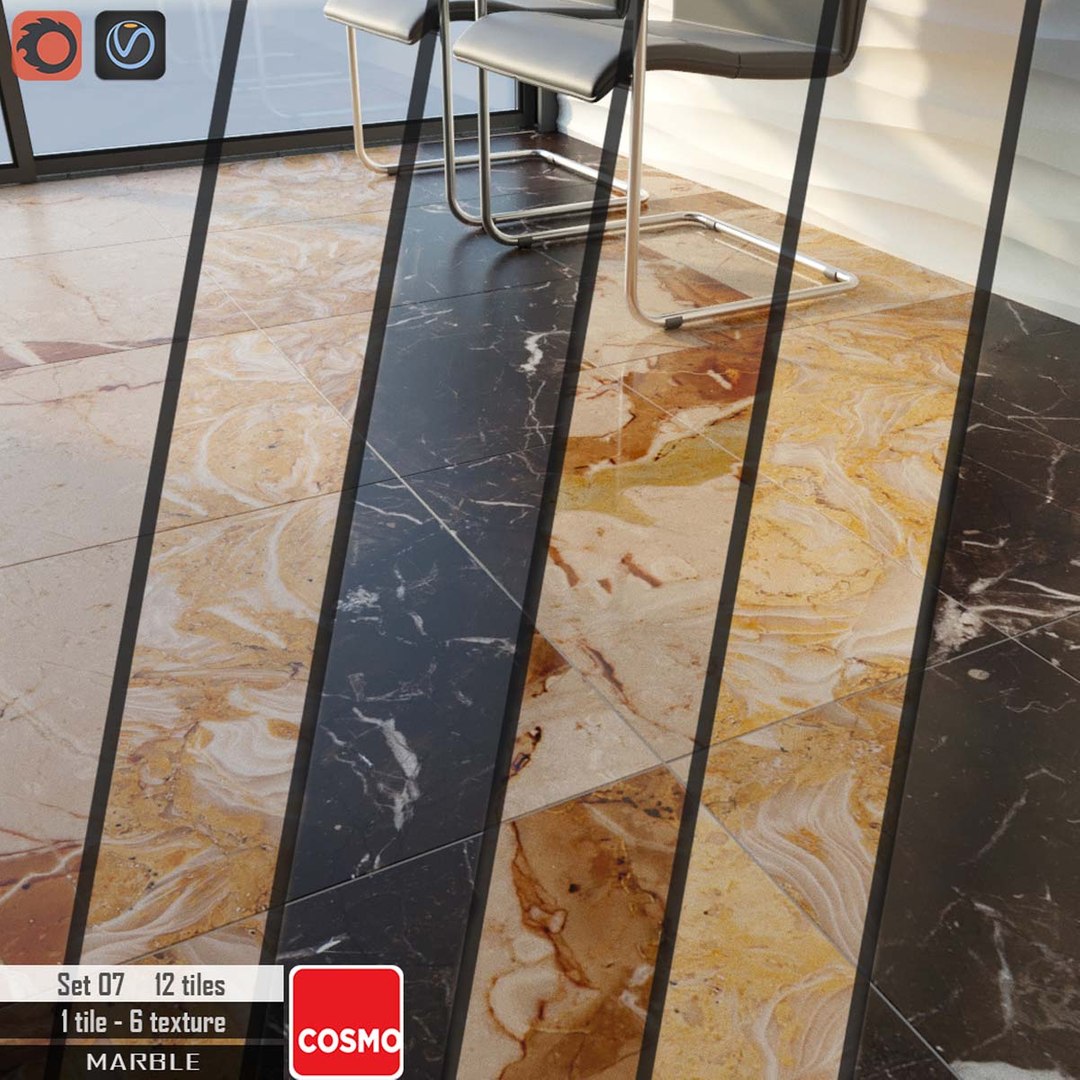 3D Tile Cosmo Stone Set Model - TurboSquid 1264234