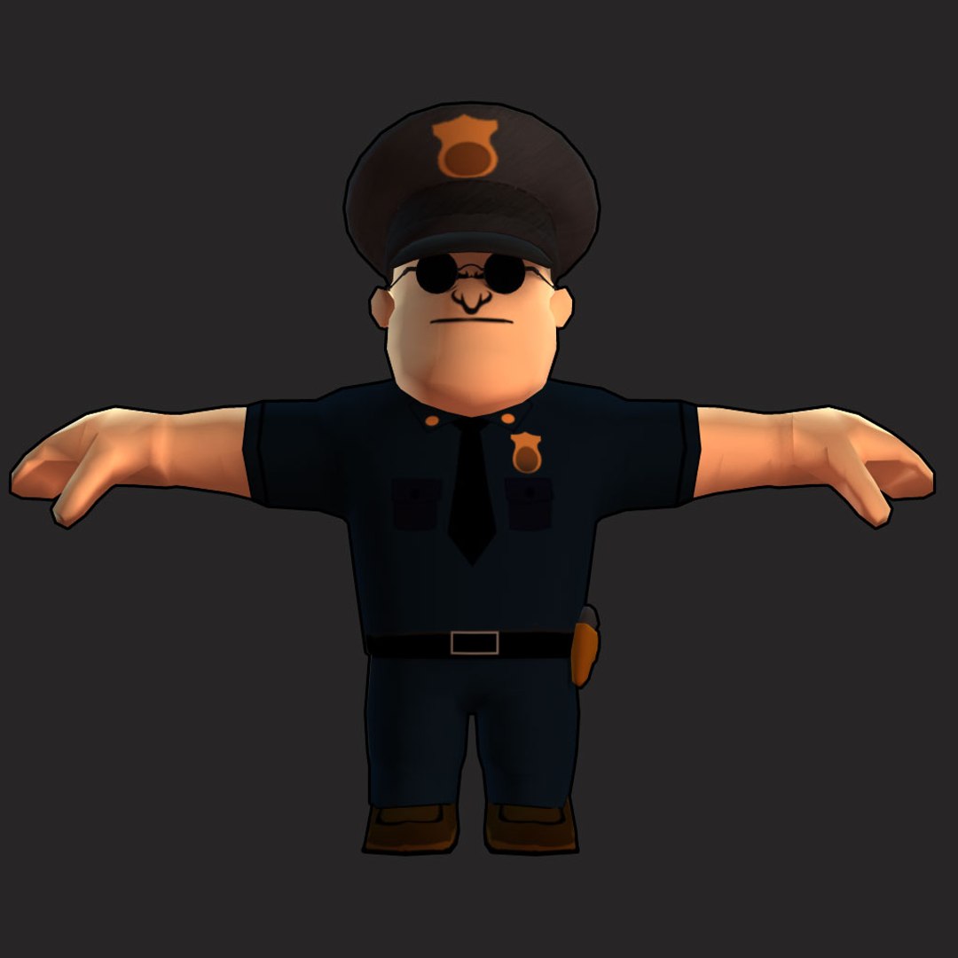3D Police Man - TurboSquid 1240996