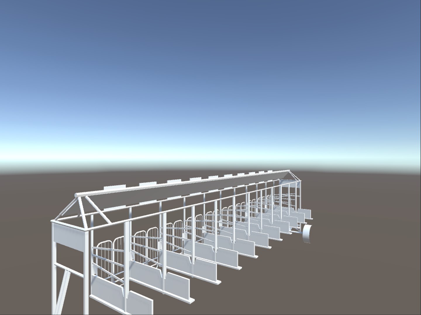 horse racing starting gate 3d model