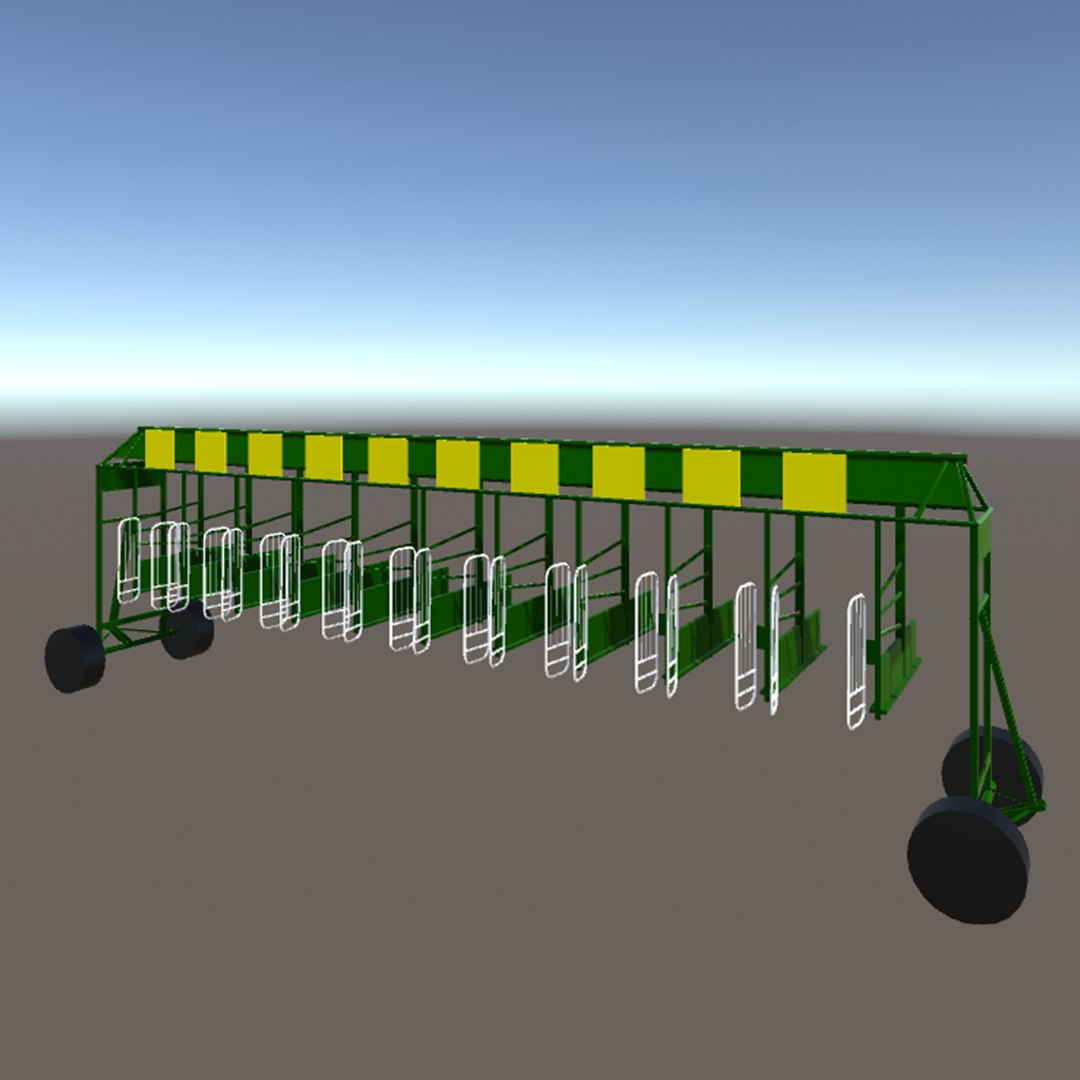 horse racing starting gate 3d model