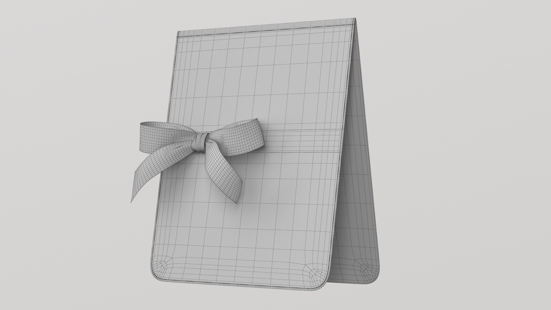 3D Postcard With Bow 7v PBR Model - TurboSquid 2137682