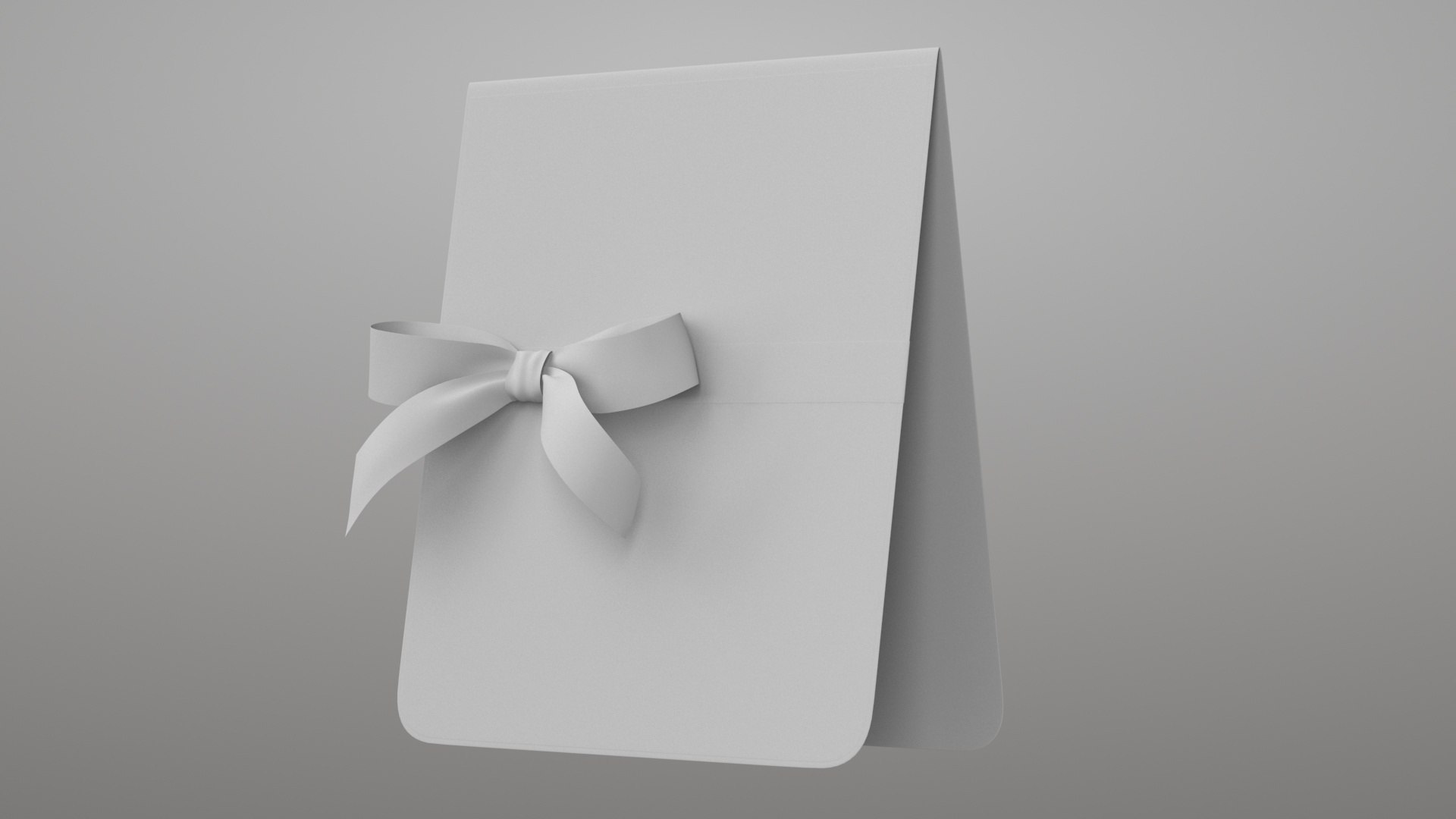 3D Postcard With Bow 7v PBR Model - TurboSquid 2137682