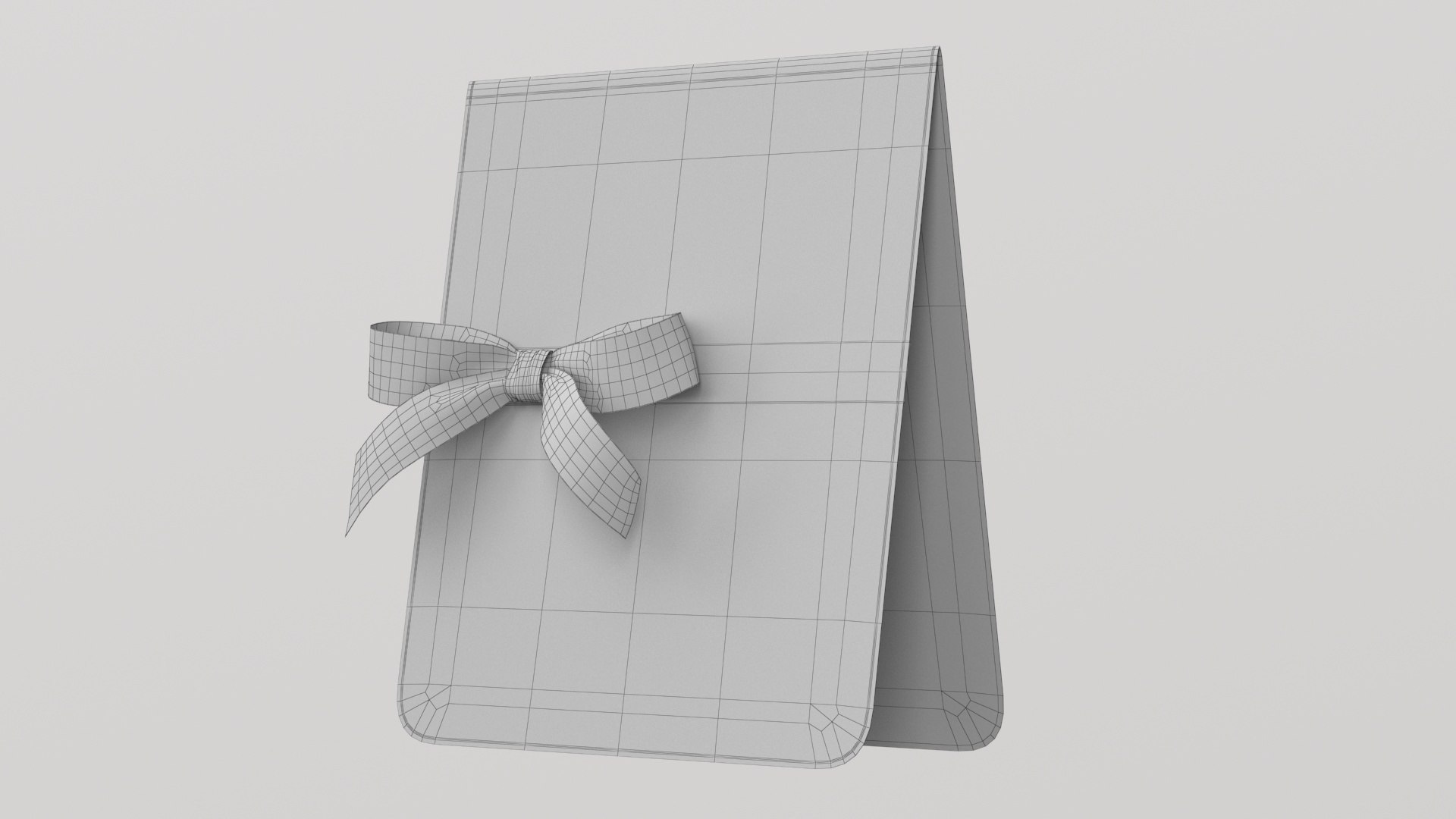 3D Postcard With Bow 7v PBR Model - TurboSquid 2137682