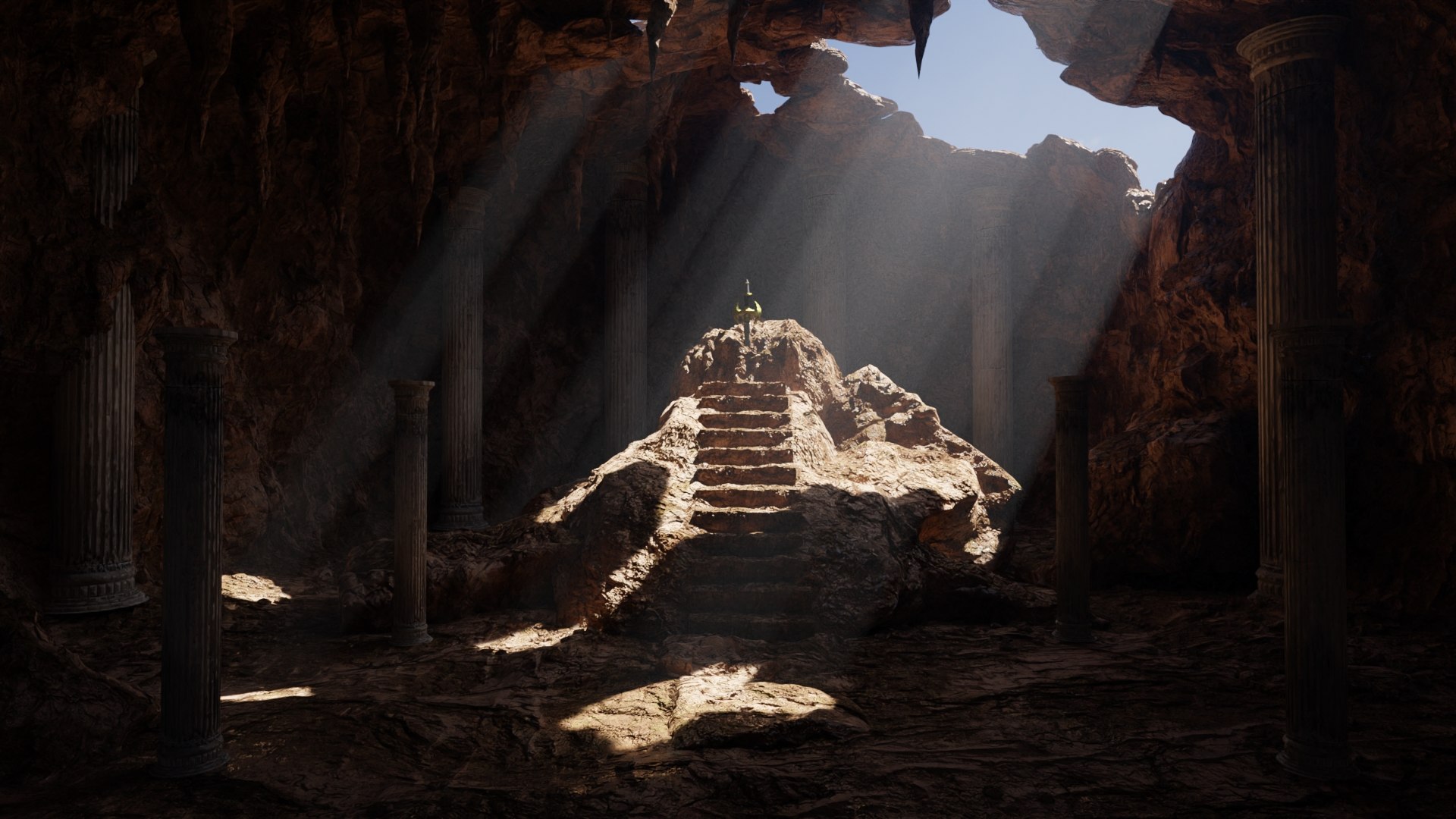 3D Forgotten Sword Scene - TurboSquid 1749291