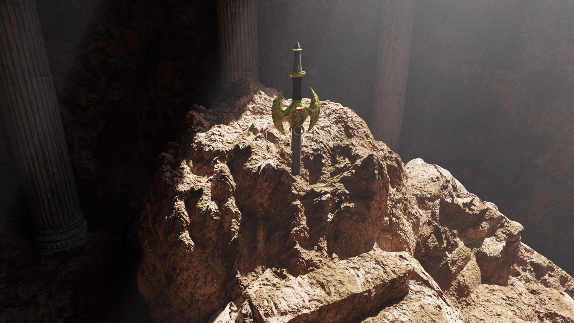 3D Forgotten Sword Scene - TurboSquid 1749291
