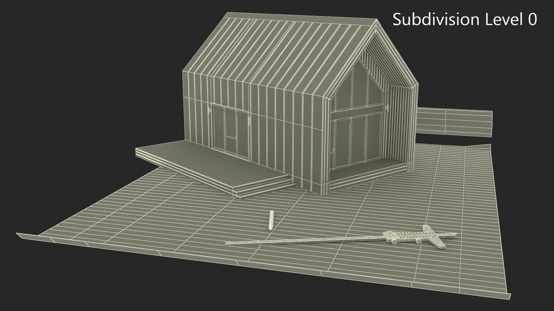 Model Of House With Caliper Tool And Paper Blueprint 3D Model ...