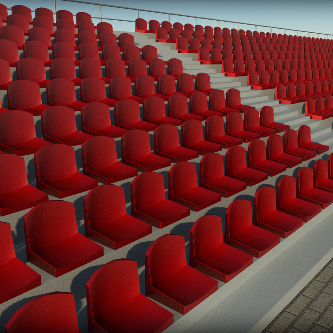 concrete stadium seating tribune 3ds