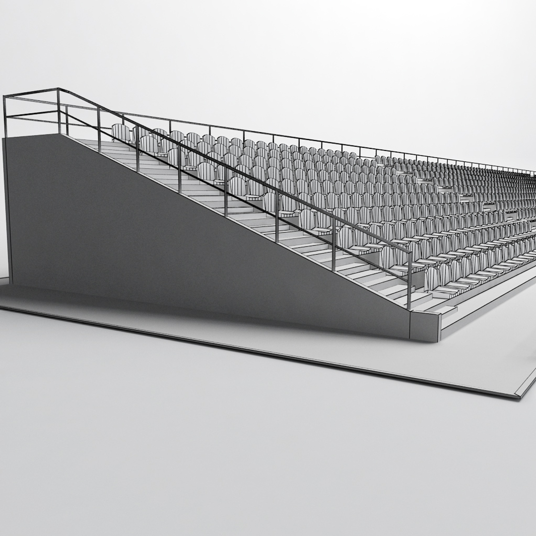 concrete stadium seating tribune 3ds
