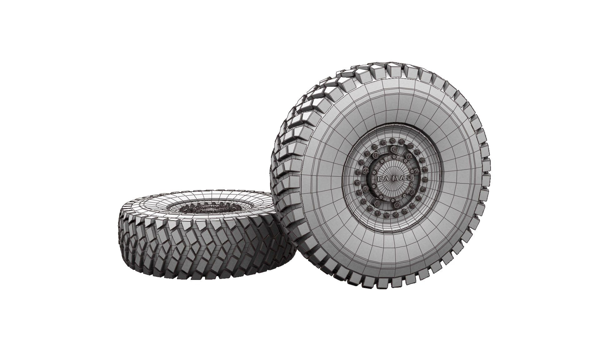 kamaz weel tire 3d model