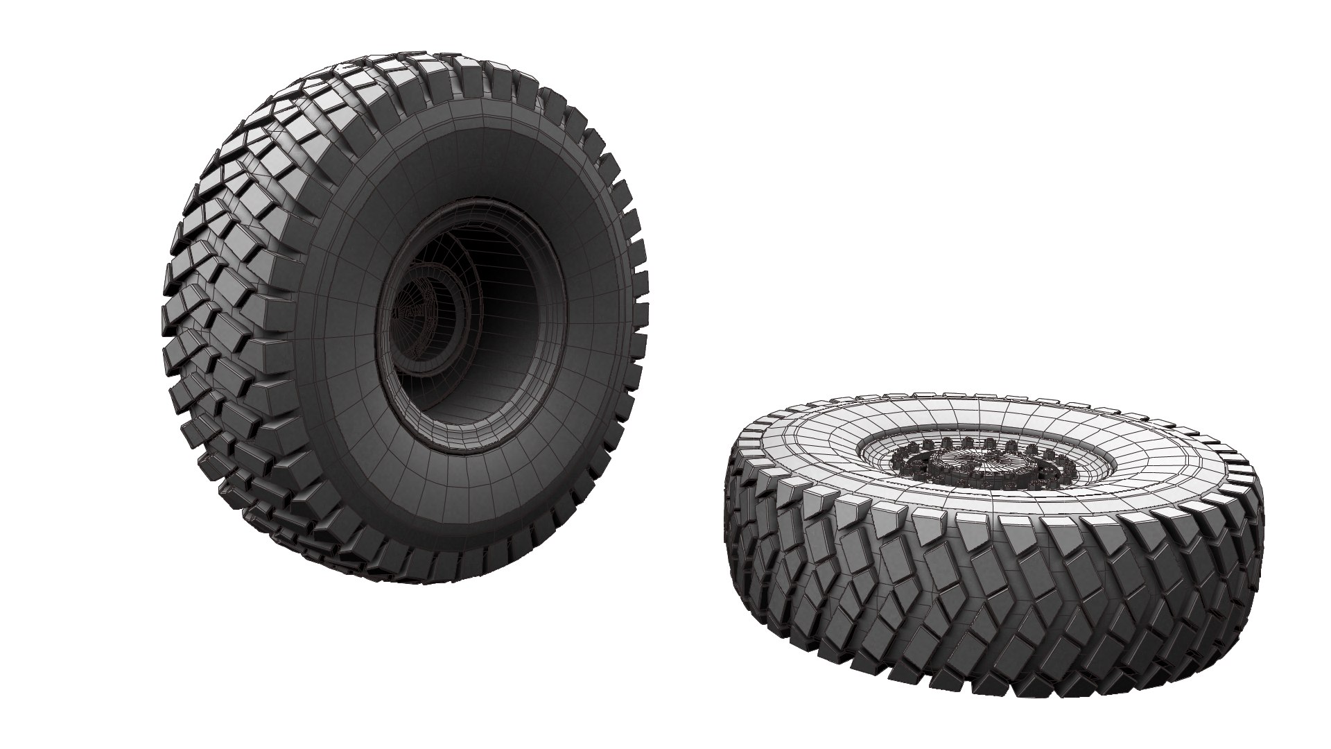 kamaz weel tire 3d model