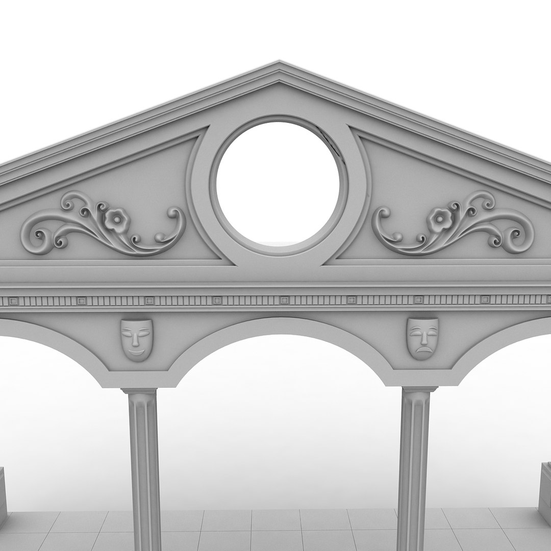 Entry Building Element 3d Max