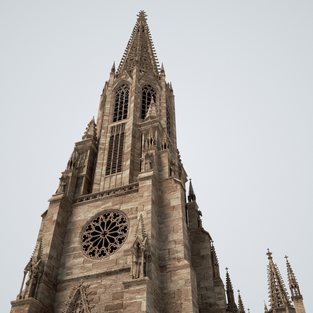 3d model medieval gothic church