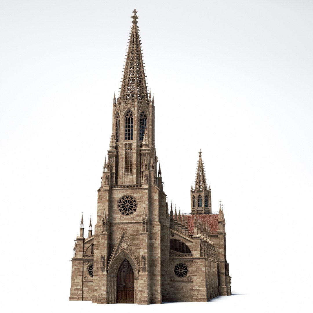 3d Model Medieval Gothic Church