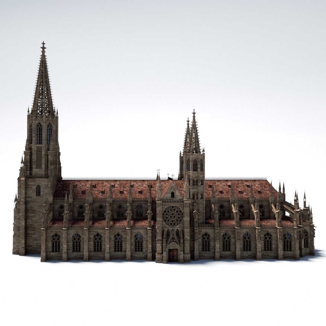 3d Model Medieval Gothic Church