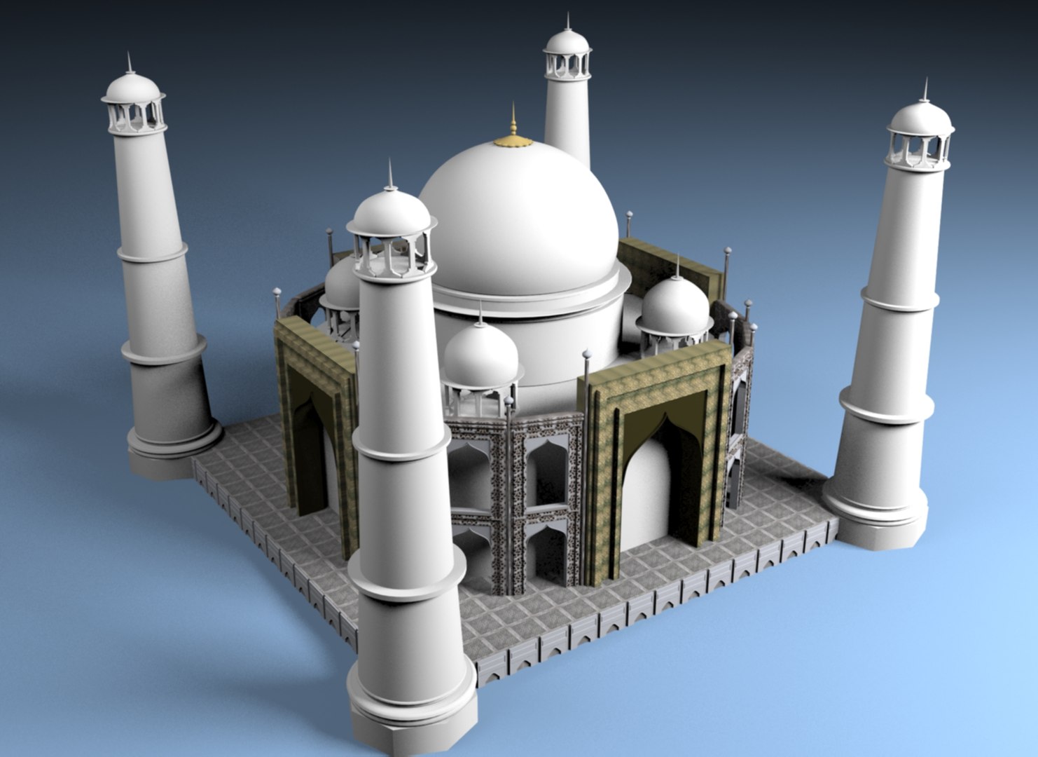 3D Model Taj Mahal - TurboSquid 1410783
