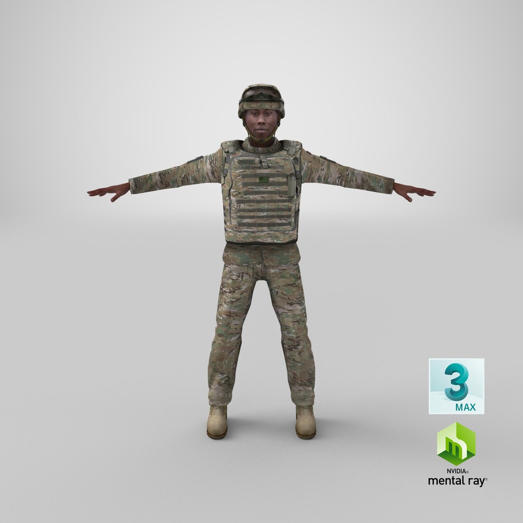 Army Soldier Multicam S 3d Max