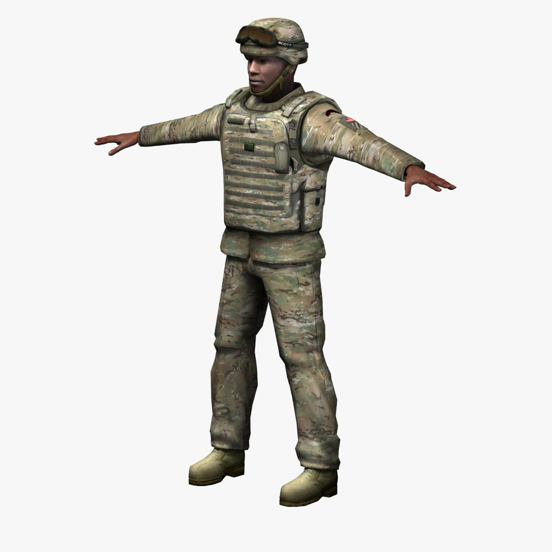 Army Soldier Multicam S 3d Max