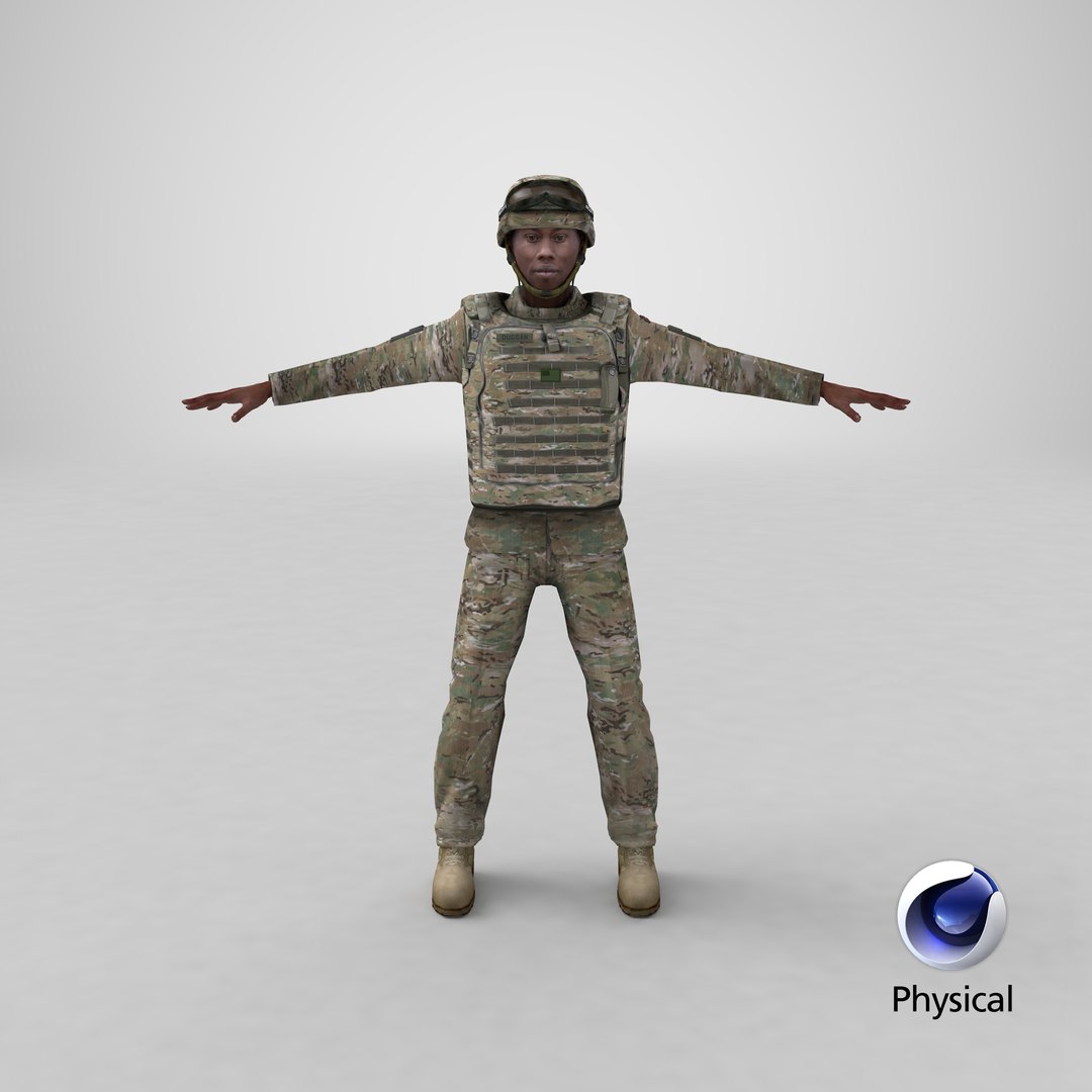 Army Soldier Multicam S 3d Max
