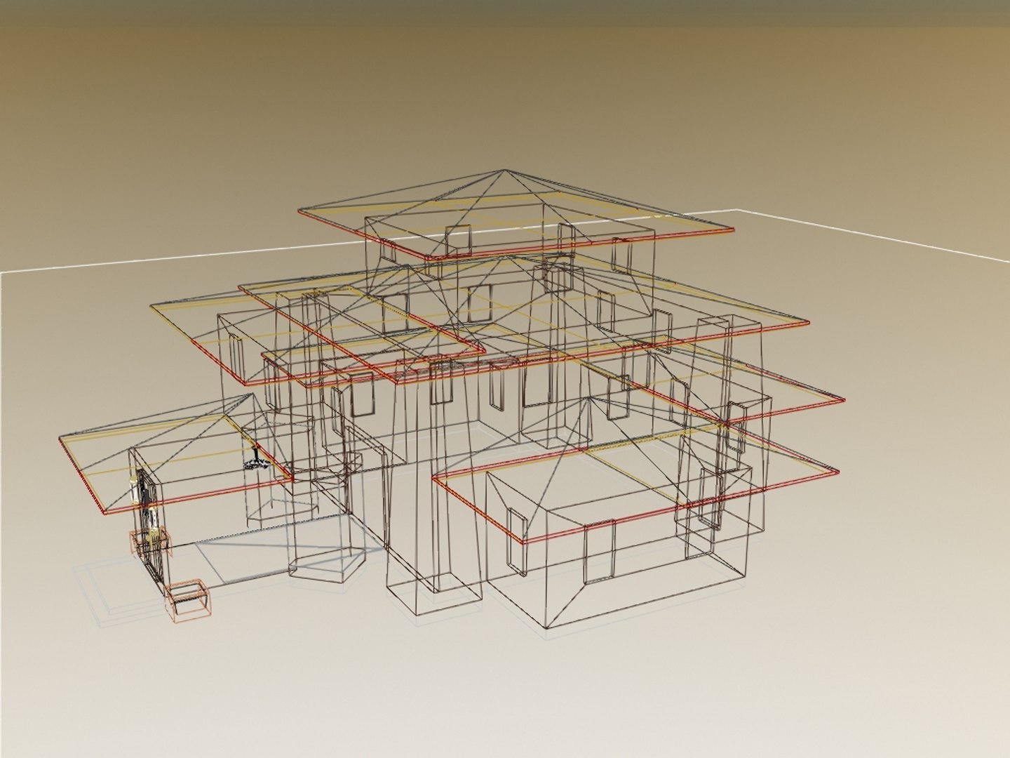 3d Prairie Styled House