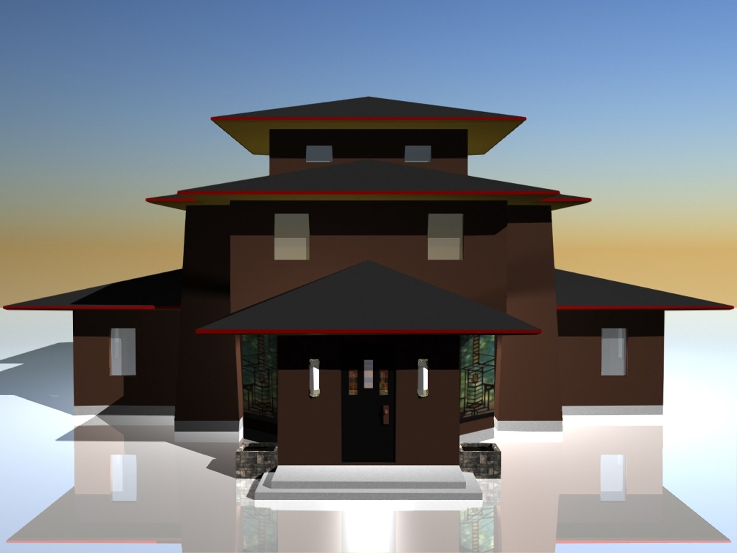 3d Prairie Styled House