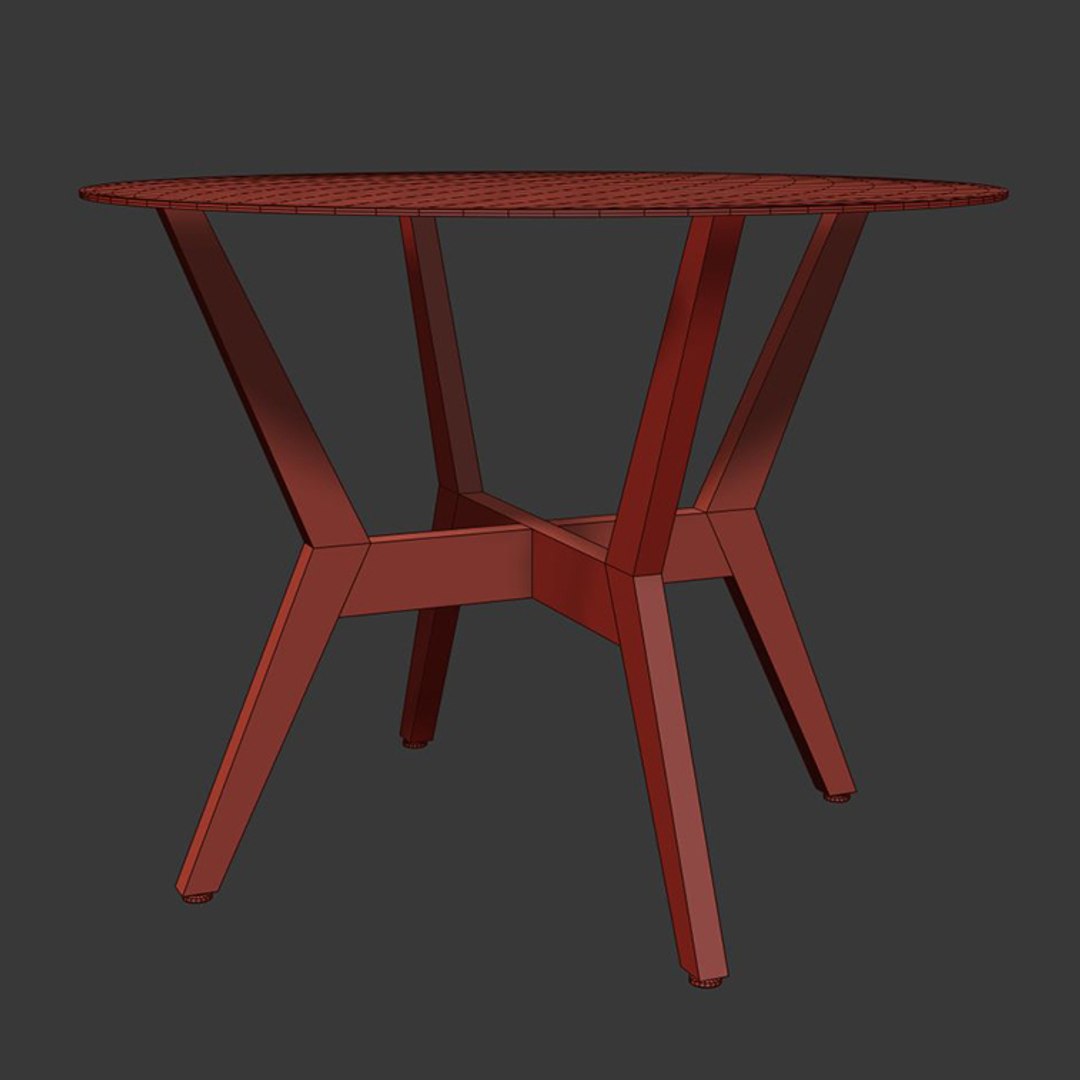 3D wood dining table model - TurboSquid 1559860