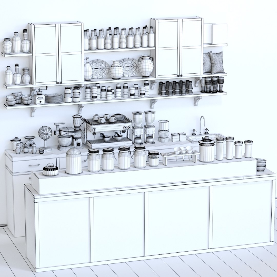 3D Cafe Restaurant Interior Model - TurboSquid 1433125
