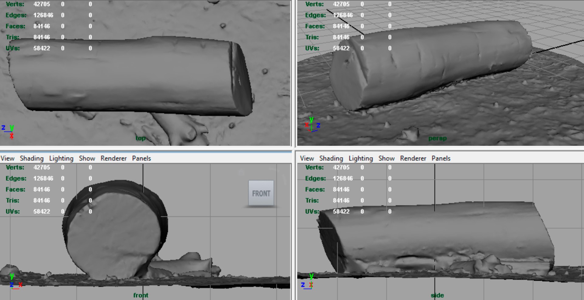 3D dead trunk model - TurboSquid 1162424