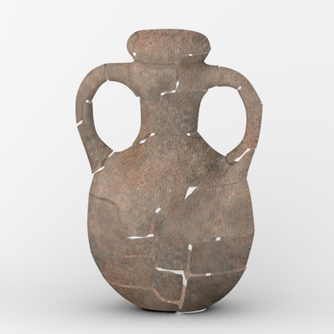Old Broken Vase 3d Obj