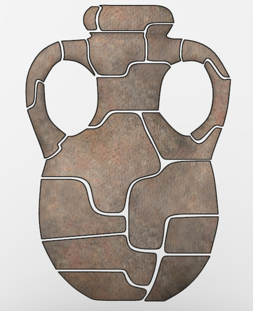 old broken vase 3d obj