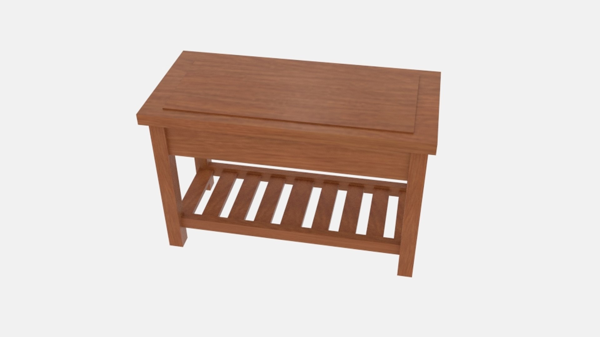 3D rustic storage table model - TurboSquid 1346334