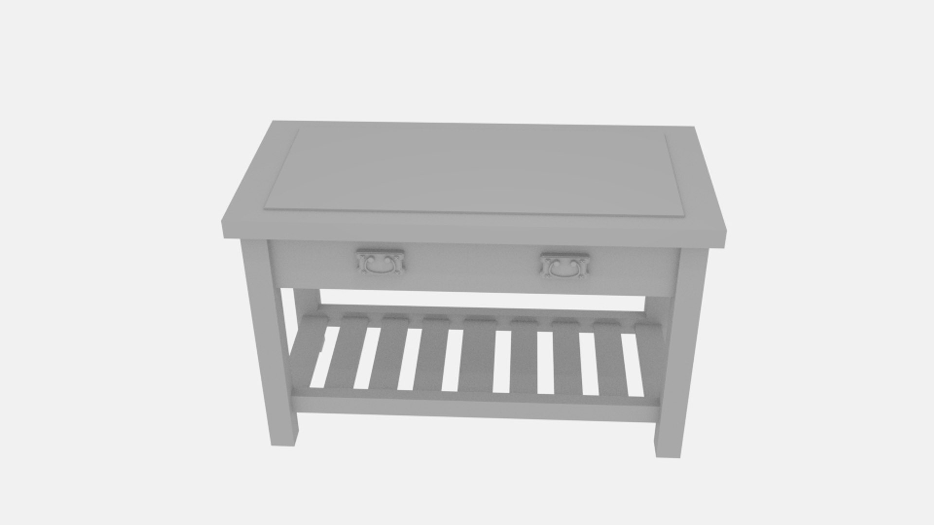 3D rustic storage table model - TurboSquid 1346334
