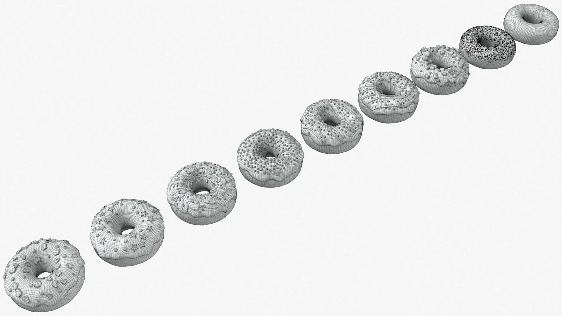 3D Stylized Donuts Base Mesh - TurboSquid 2257256