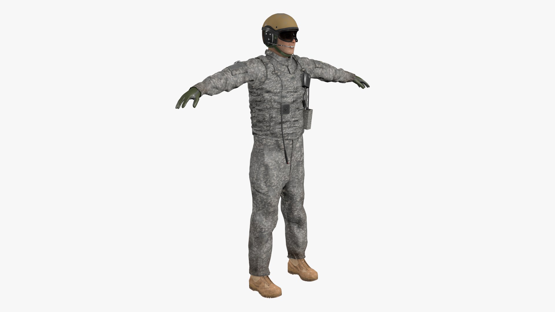 Rigged US Army Tank Crewman Model - TurboSquid 1796657