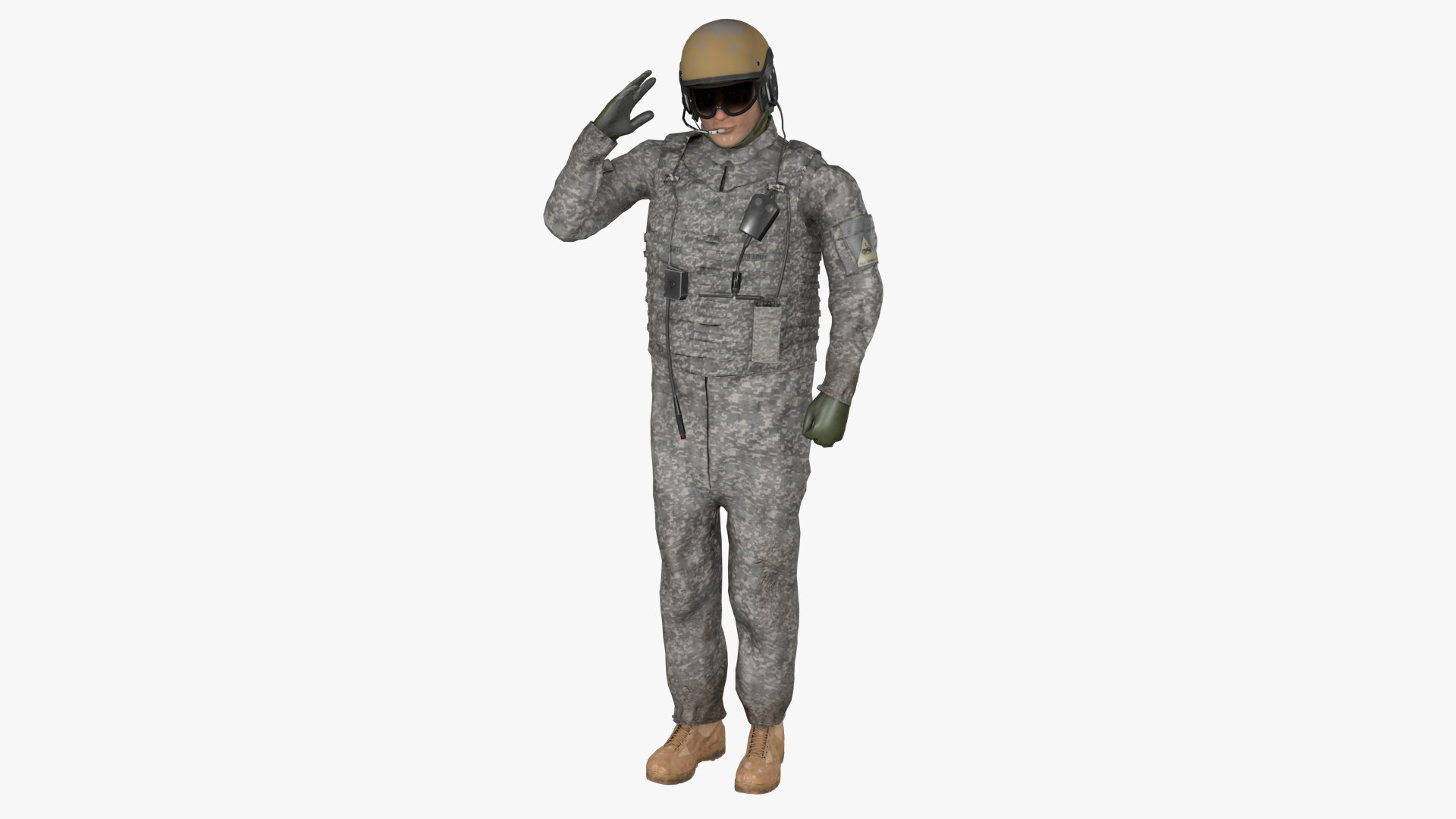 Rigged US Army Tank Crewman Model - TurboSquid 1796657