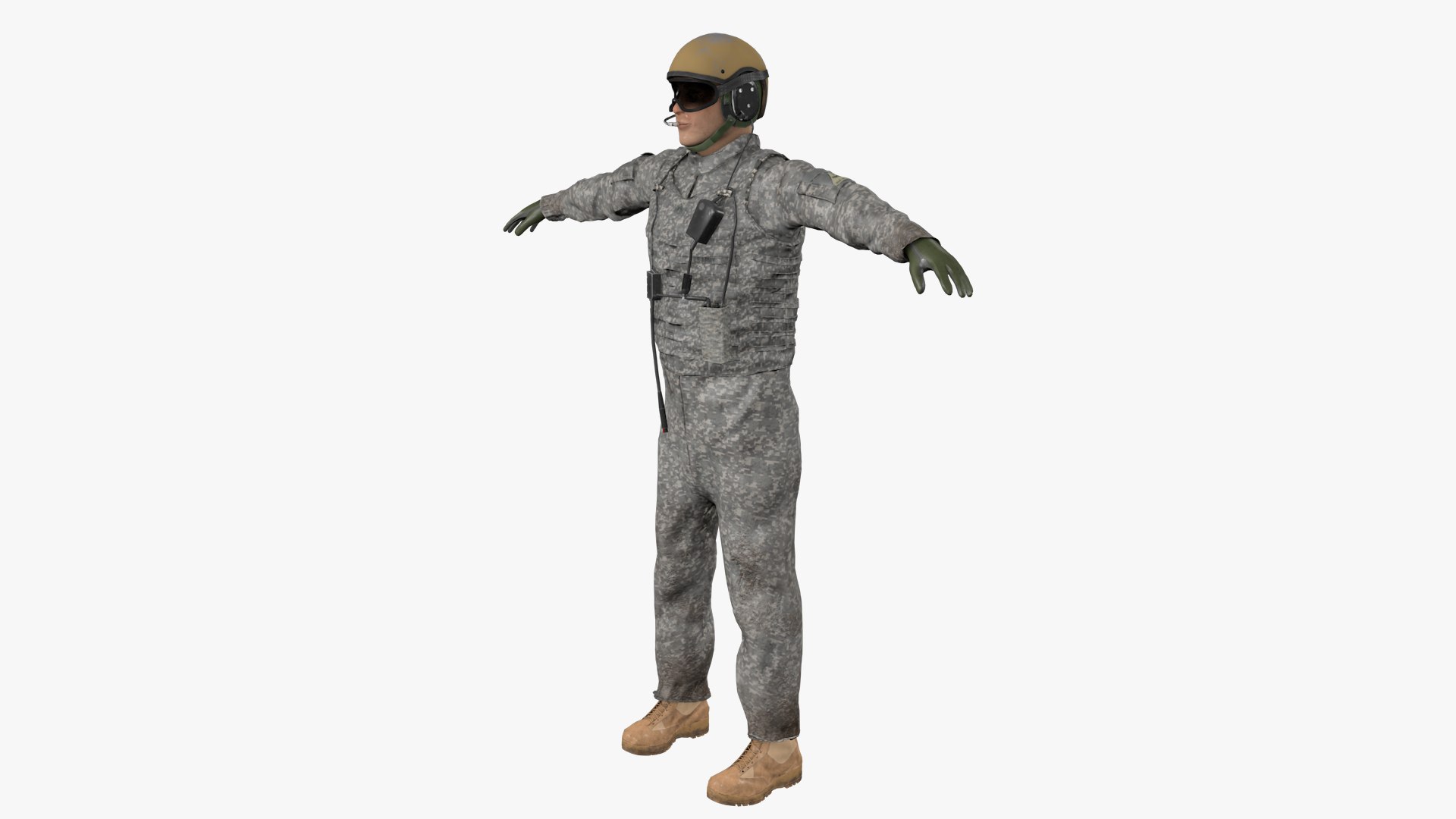 Rigged US Army Tank Crewman Model - TurboSquid 1796657