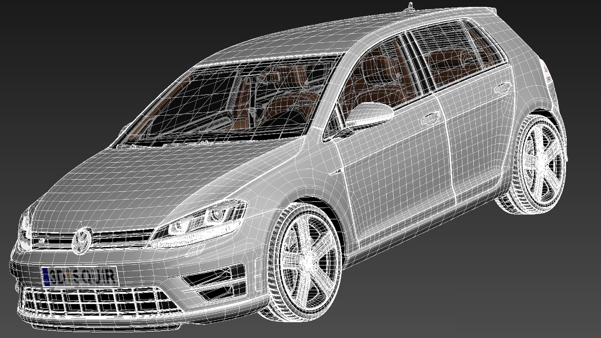 2015 5-door Volkswagen 3d Max