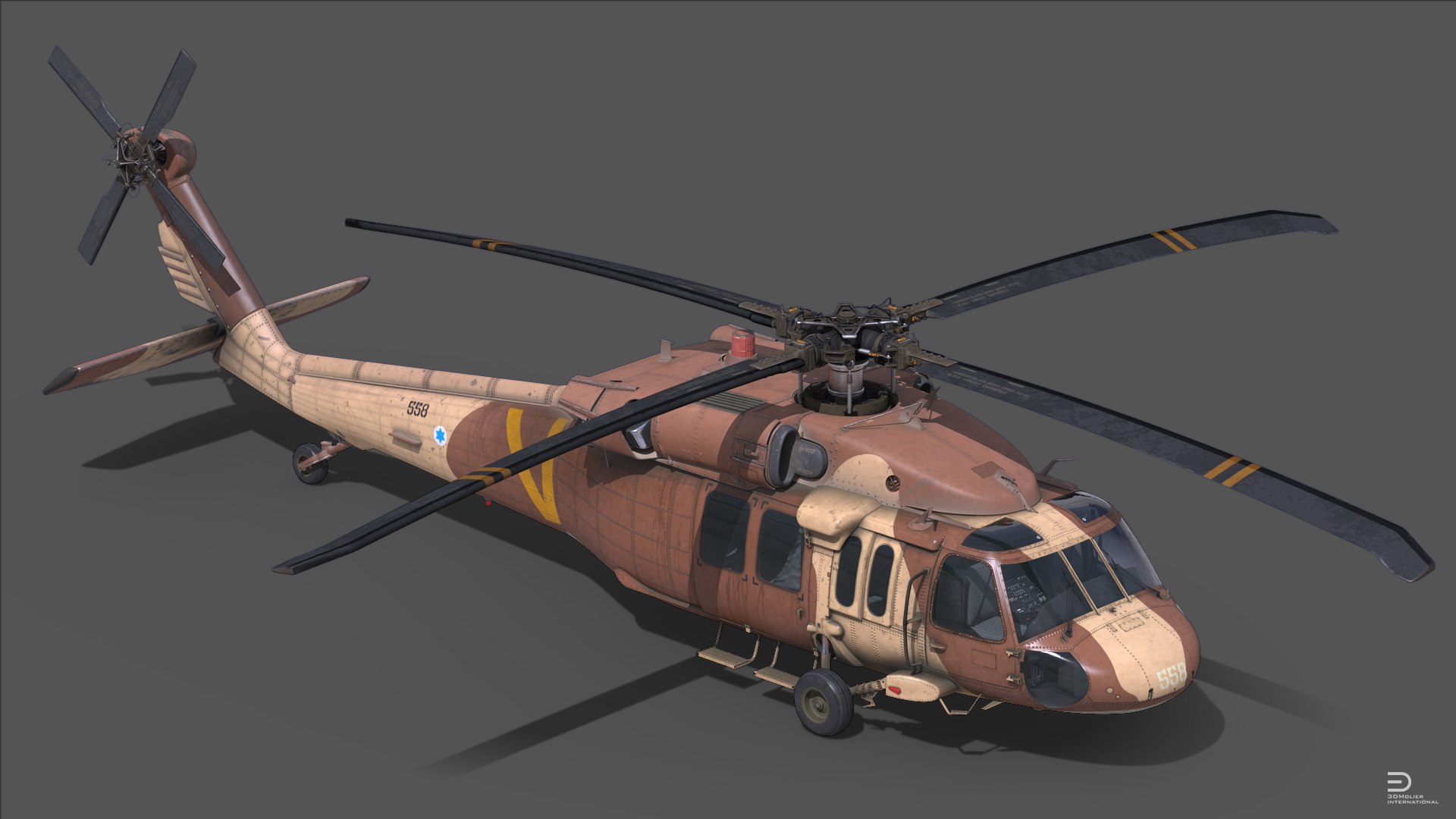 3d model sikorsky uh-60 black hawk